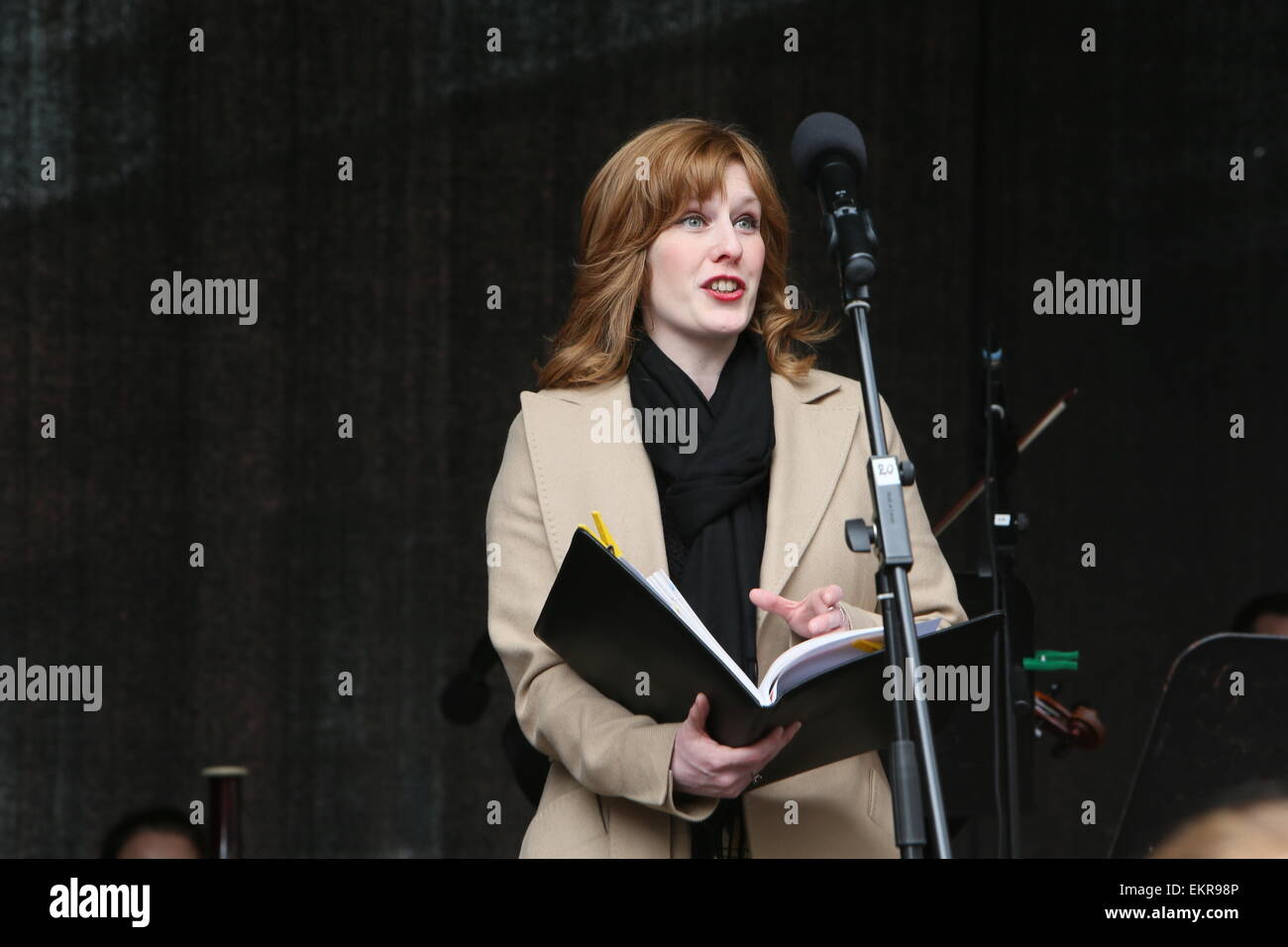 Dublin, Ireland. 13th April, 2015. Soprano Colette Boushell during the ...