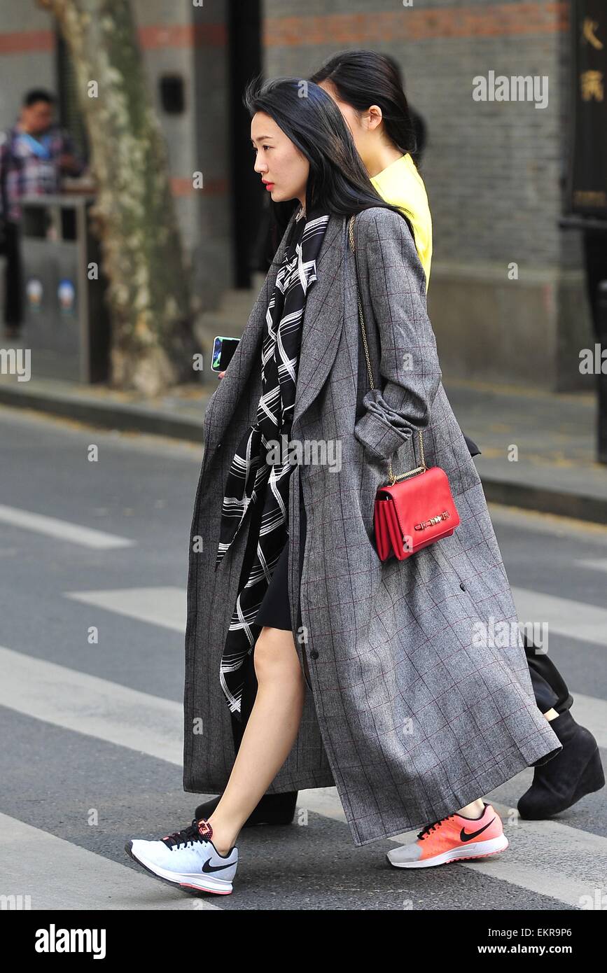 Shanghai, China. 13th April, 2015. What they are wearing during the ...