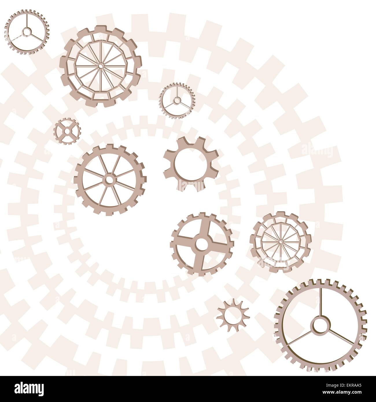 Set of gears of the different form on white background Stock Vector ...