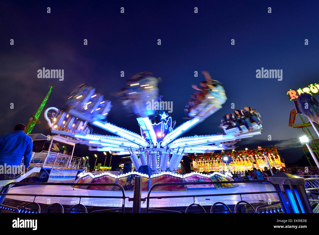 Funfair in Bilbao, Biscay, Basque Country, Euskadi, Spain, Europe Stock ...