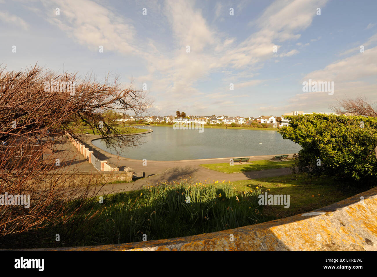 Lake, Cold Knap, Barry, Wales Stock Photo - Alamy