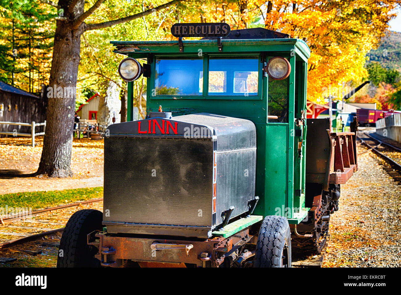 Close Up Front View of an Antique Linn Logging Tractor, Clark's Trading ...