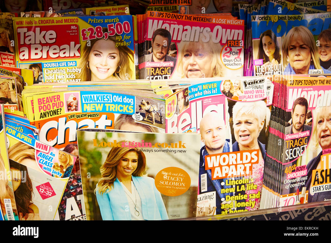 Magazines On Sales Display At WH Smith Birmingham Airport UK Stock ...