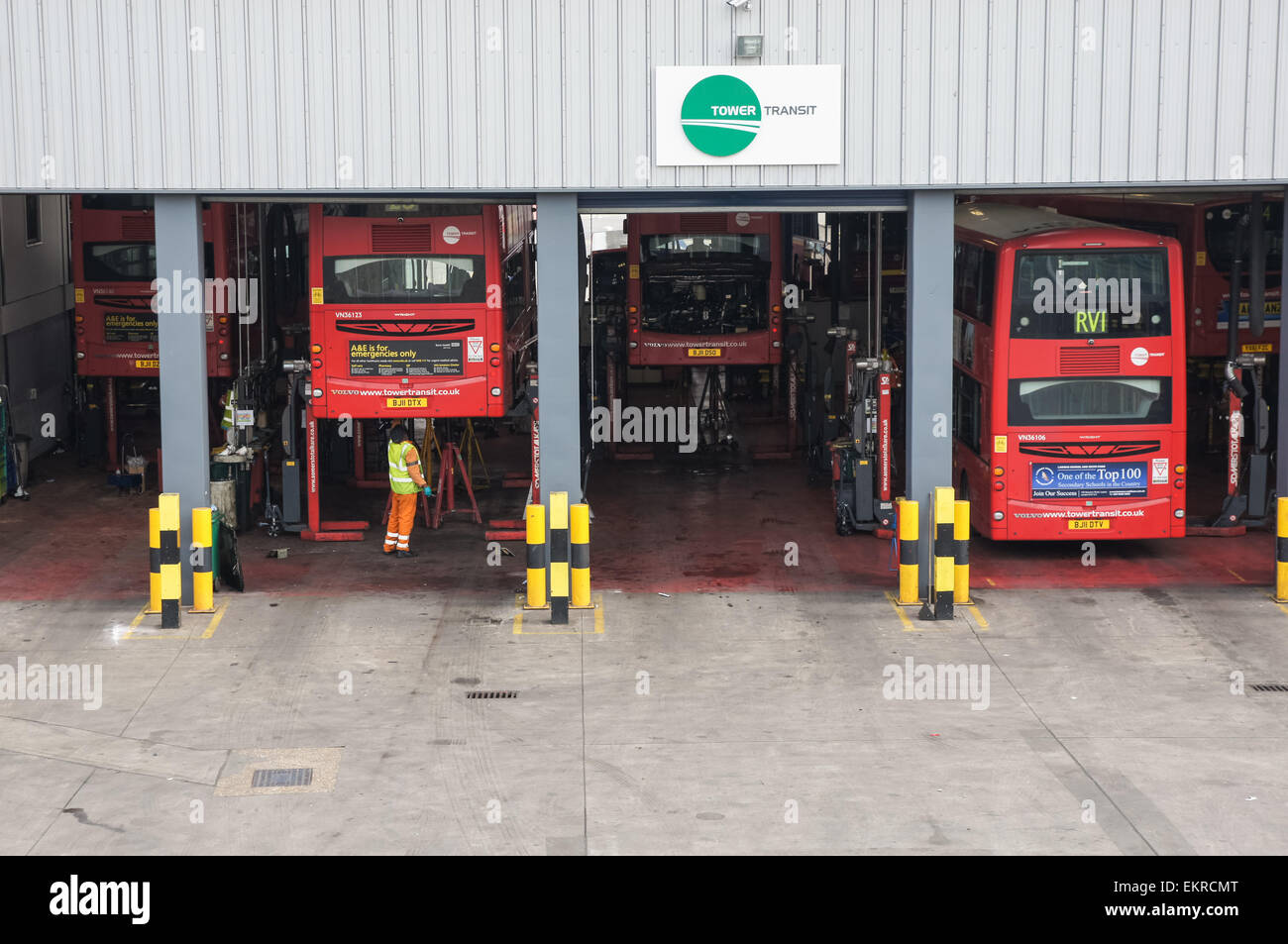 Lea Interchange bus garage in Leyton, London England United Kingdom ...