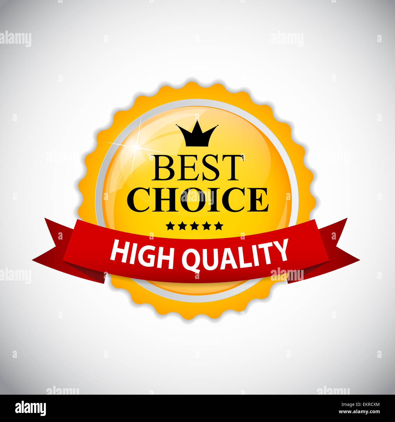 Best Choice Label with Ribbon Vector Illustration Stock Photo - Alamy