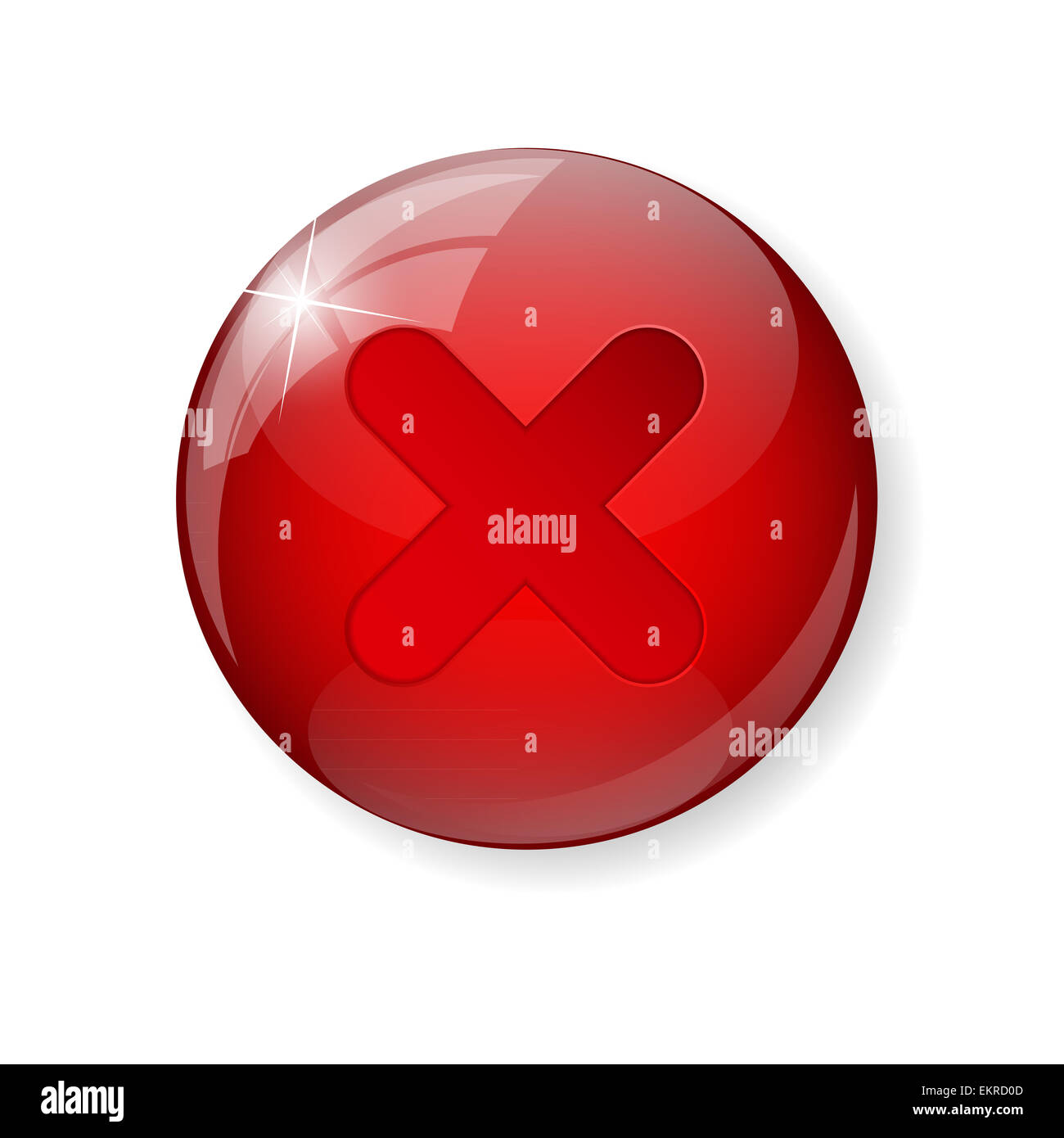 Red Check Mark Icon Button Vector Illustration Stock Photo - Alamy