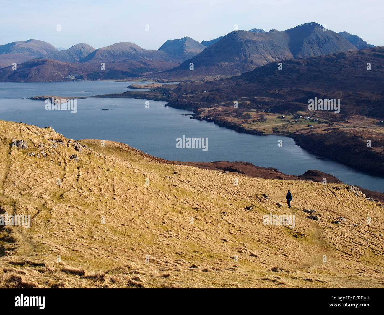 view south from Ben Tianavaig, Skye, Scotland Stock Photo - Alamy
