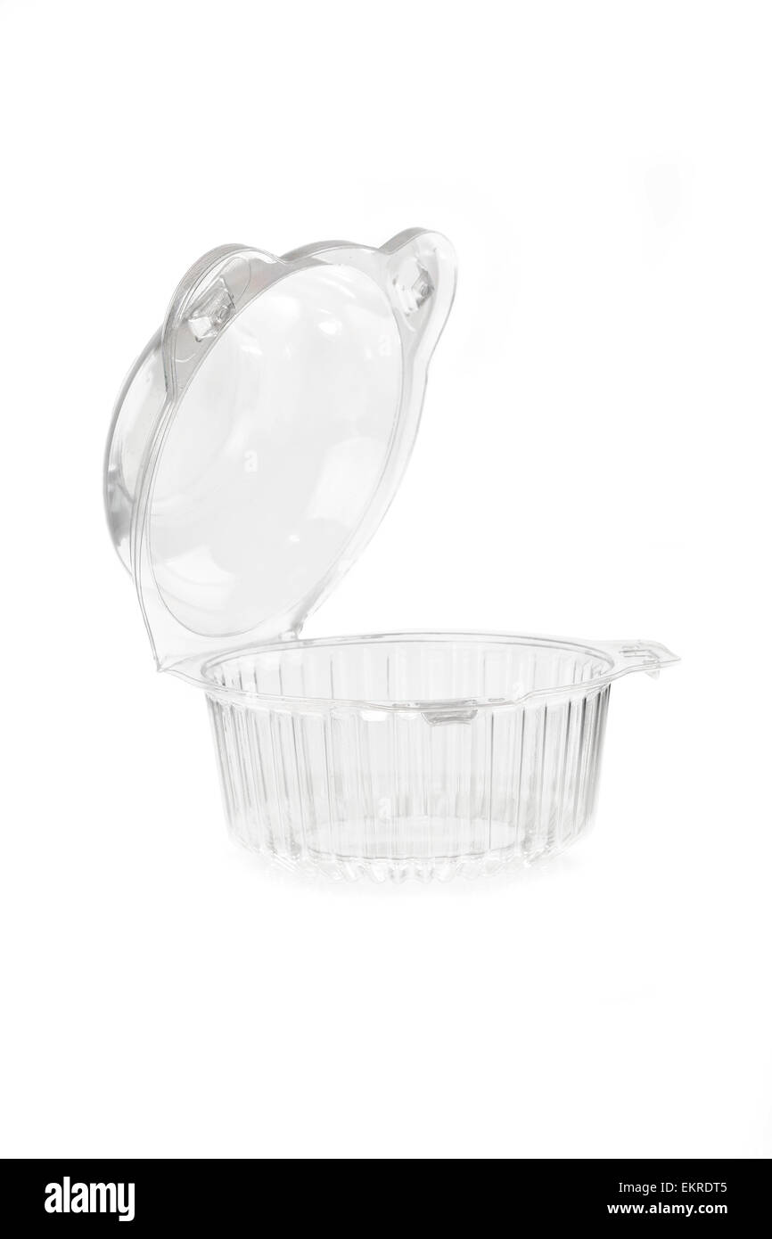 transparent plastic container isolated on white Stock Photo - Alamy