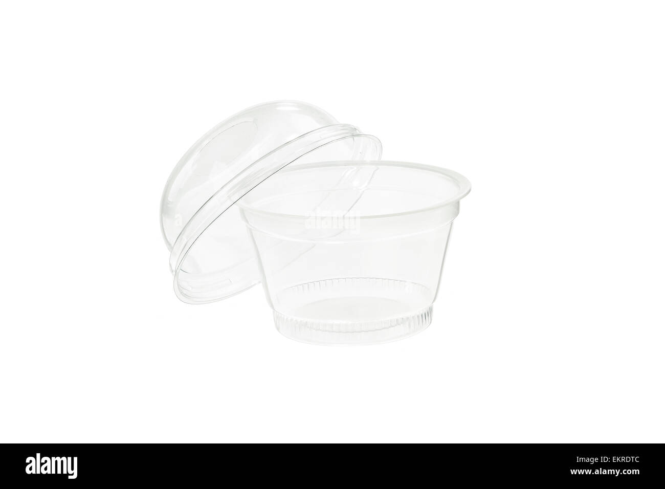 transparent plastic container isolated on white Stock Photo - Alamy