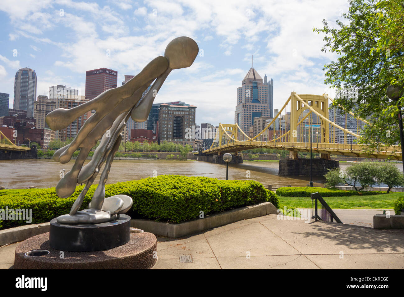river walk park bridge Pittsburgh PA Stock Photo - Alamy