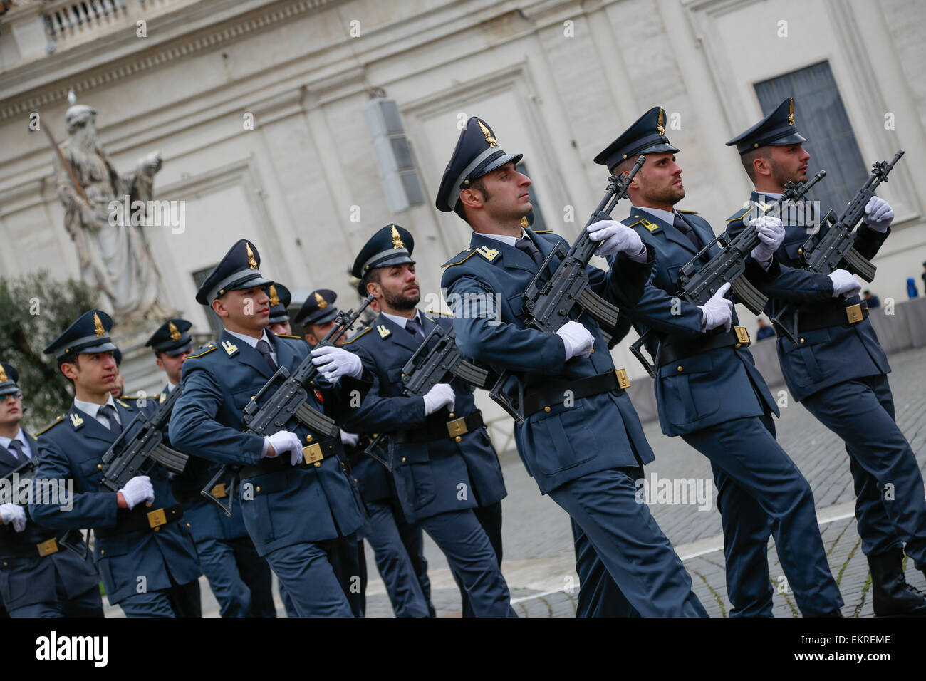 Vatican City, Vatican. 05th Apr, 2015. The Military Corps parade during ...