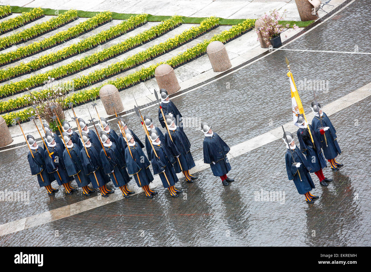 Vatican City, Vatican. 05th Apr, 2015. The Military Corps parade during ...