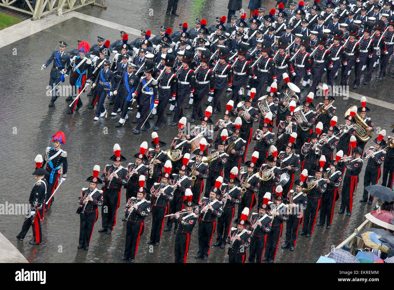 Vatican City, Vatican. 05th Apr, 2015. The Military Corps parade during ...