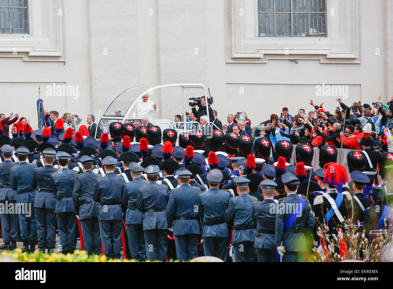 Vatican City, Vatican. 05th Apr, 2015. The Military Corps parade during ...