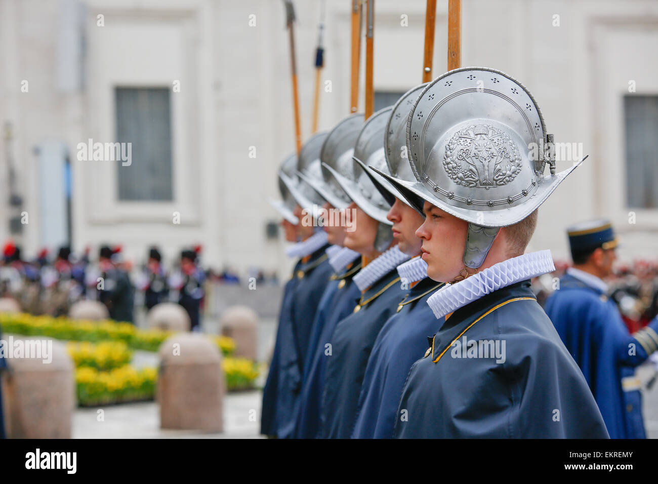 Vatican City, Vatican. 05th Apr, 2015. The Military Corps parade during ...