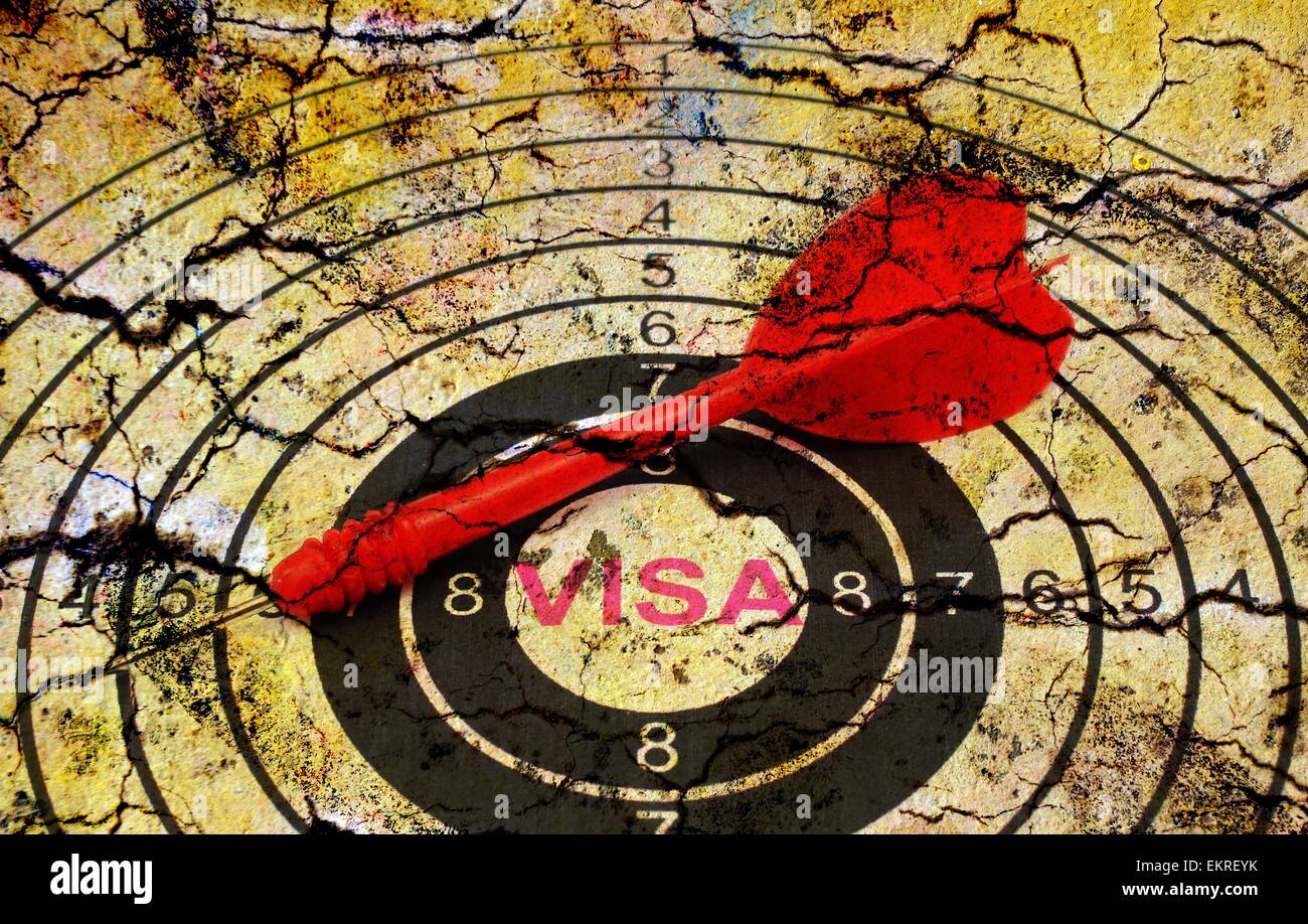 Visa target concept Stock Photo - Alamy