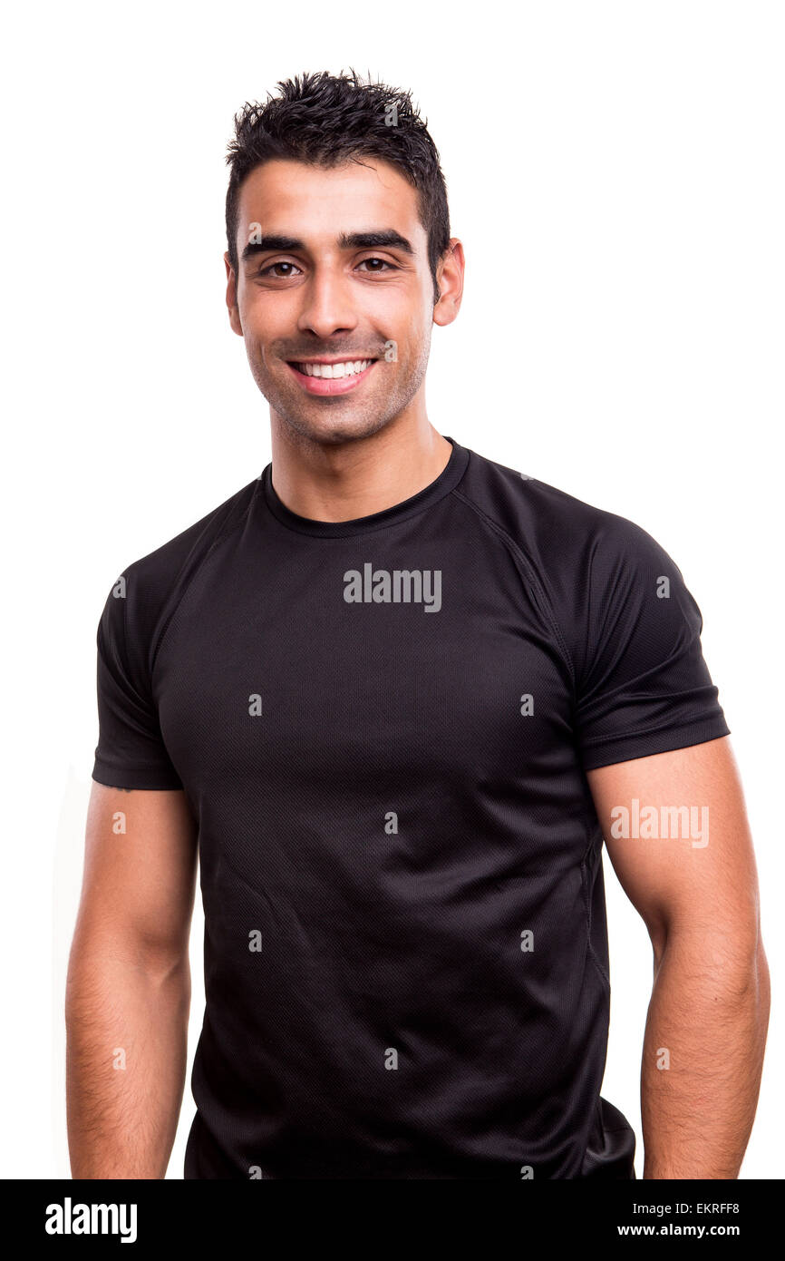 Man muscles white background hi-res stock photography and images - Alamy