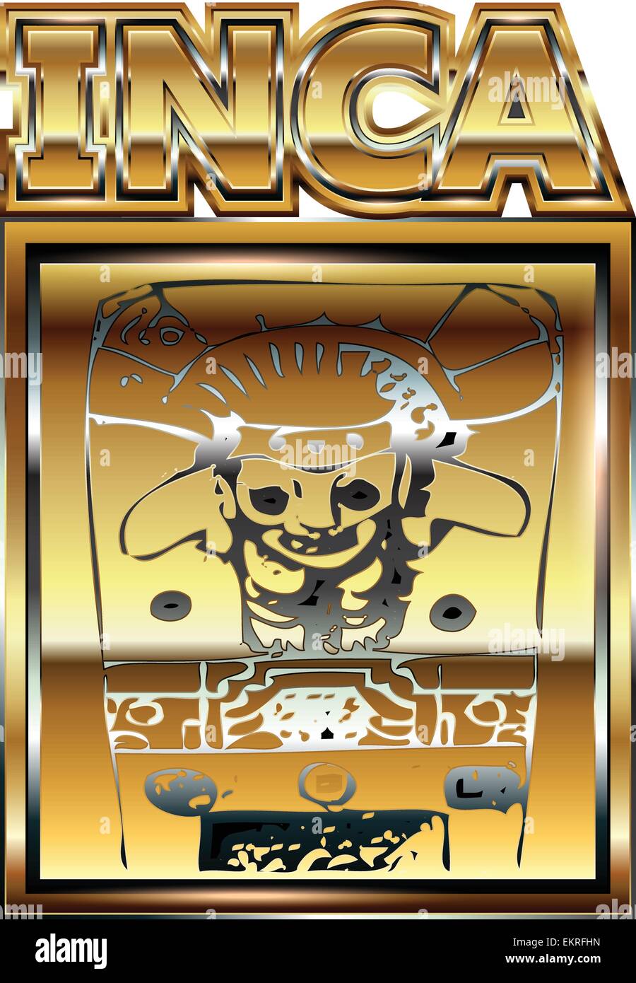 Ancient peruvian gold ornament illustration Stock Vector Images - Alamy