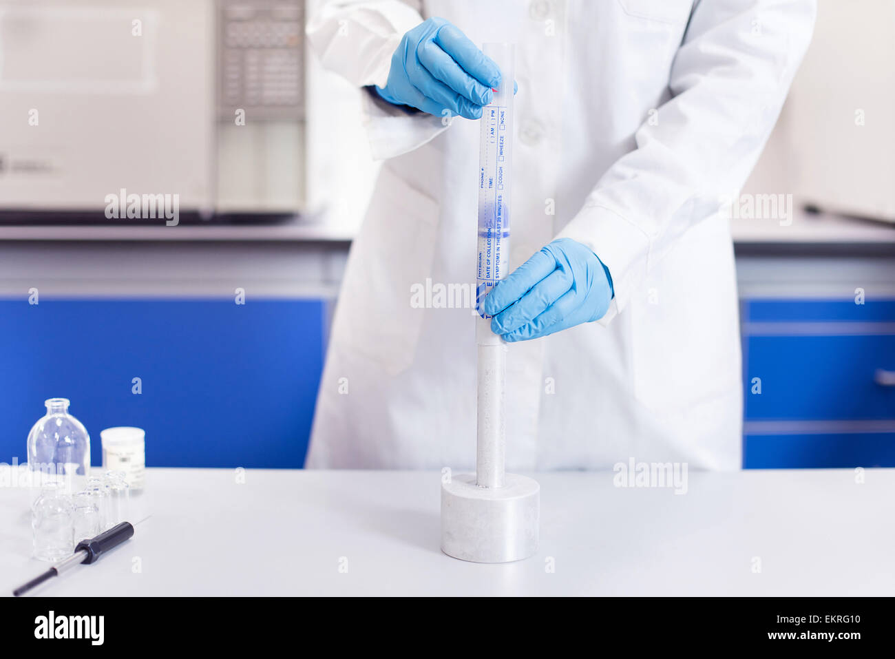 Chemical scientist working in modern biological laboratory Stock Photo ...