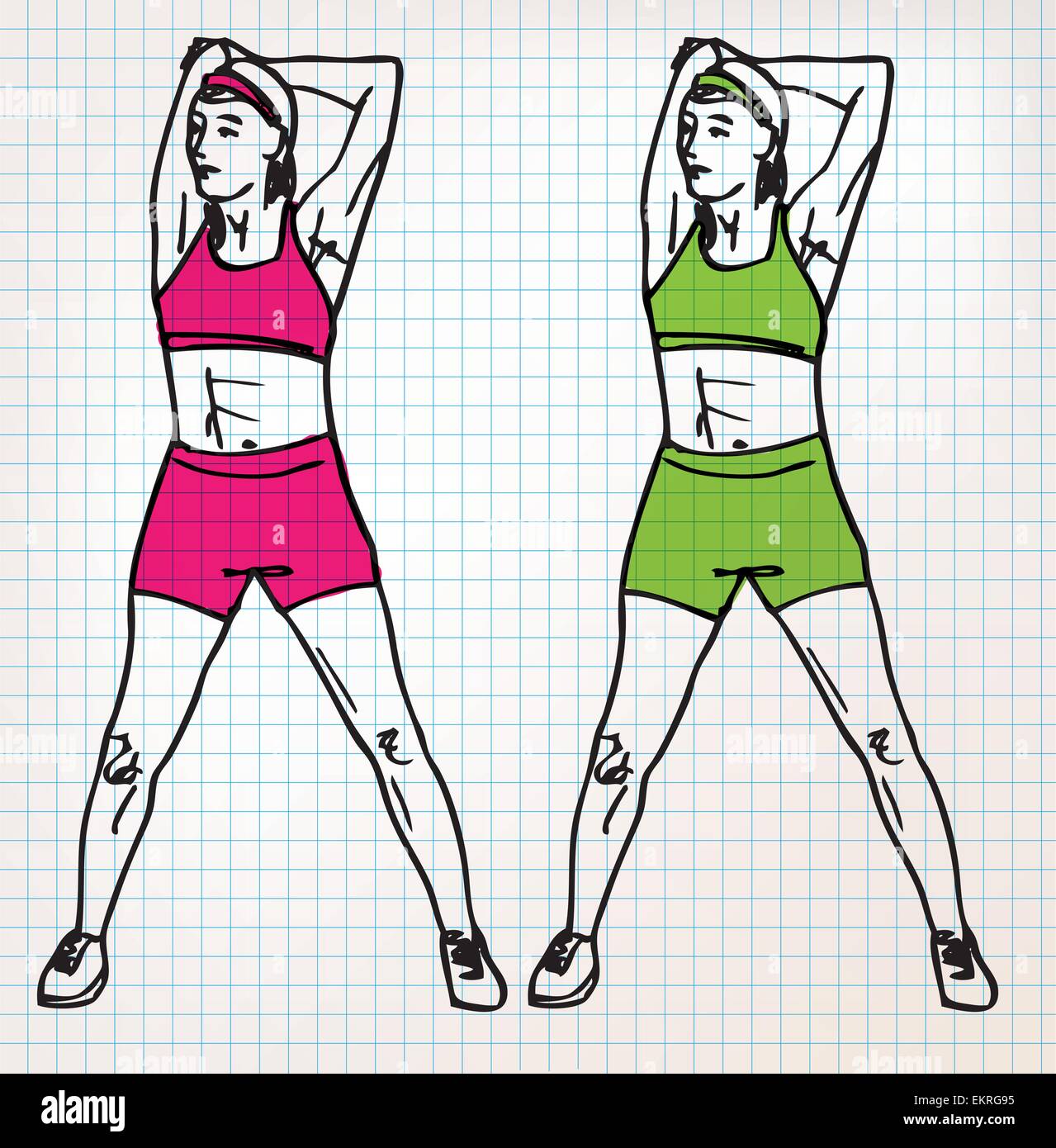 Stretching school Stock Vector Images - Alamy