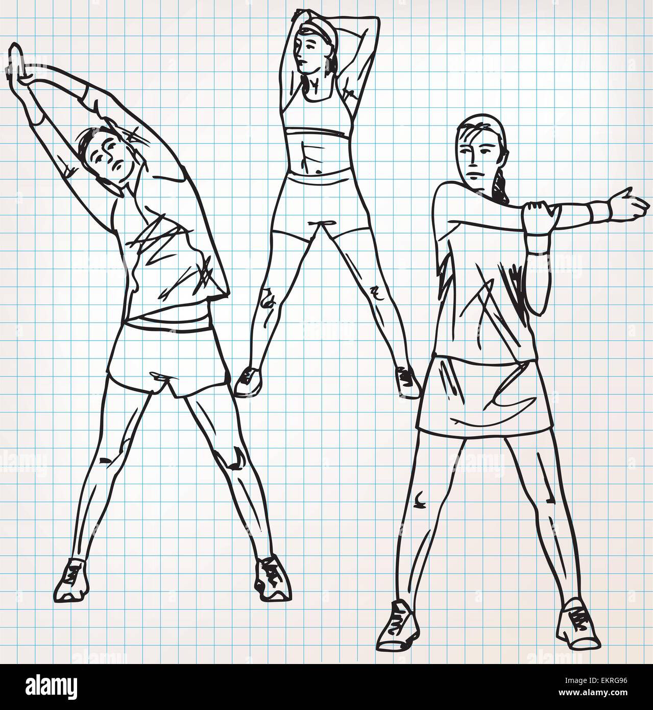 Stretching Stretches Stock Vector Images - Alamy