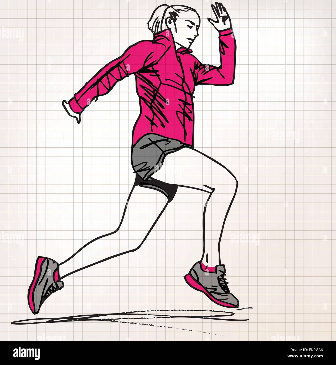 Lady runners Stock Vector Images - Alamy