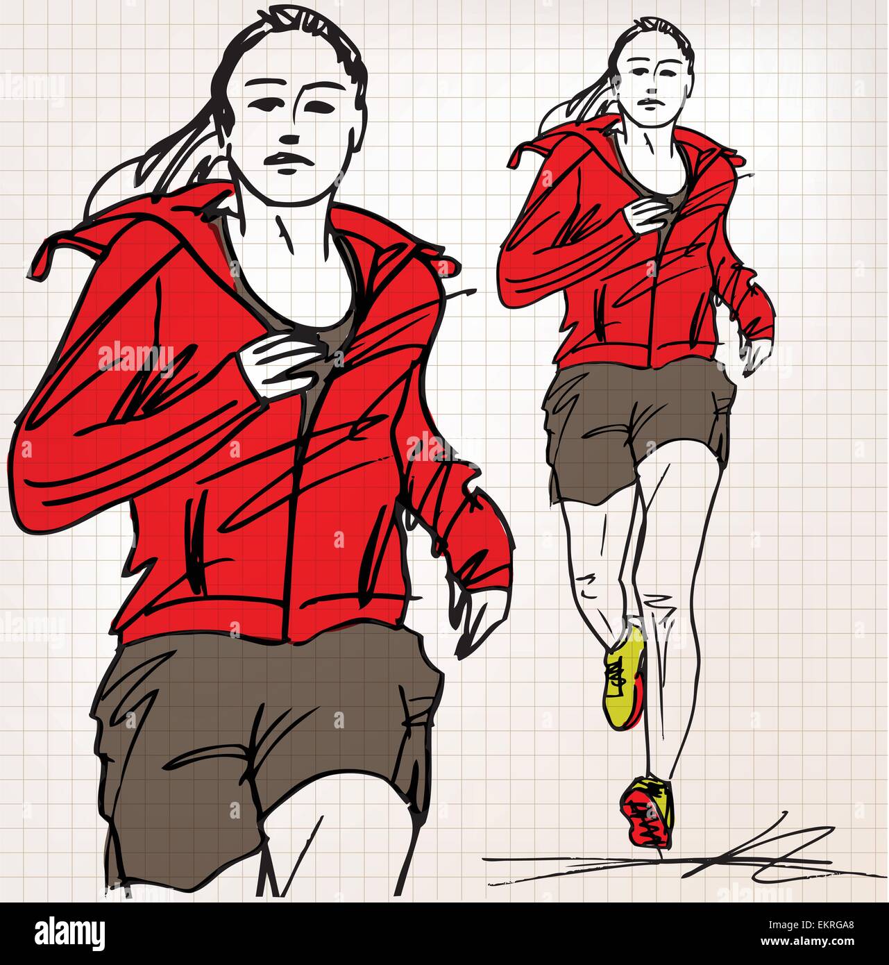 Lady runners Stock Vector Images - Alamy