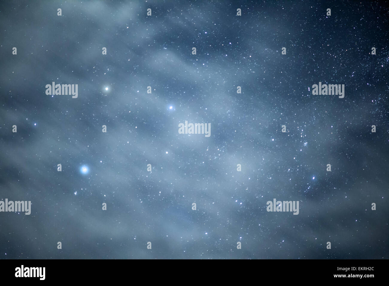 Starry night blue sky Stock Photo - Alamy