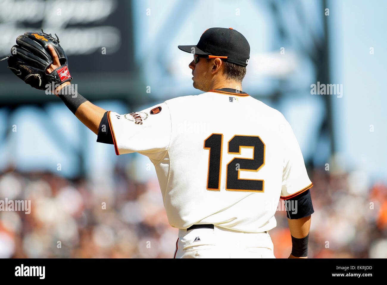 San Francisco, CA. 13th Apr, 2015. San Francisco Giants second baseman ...