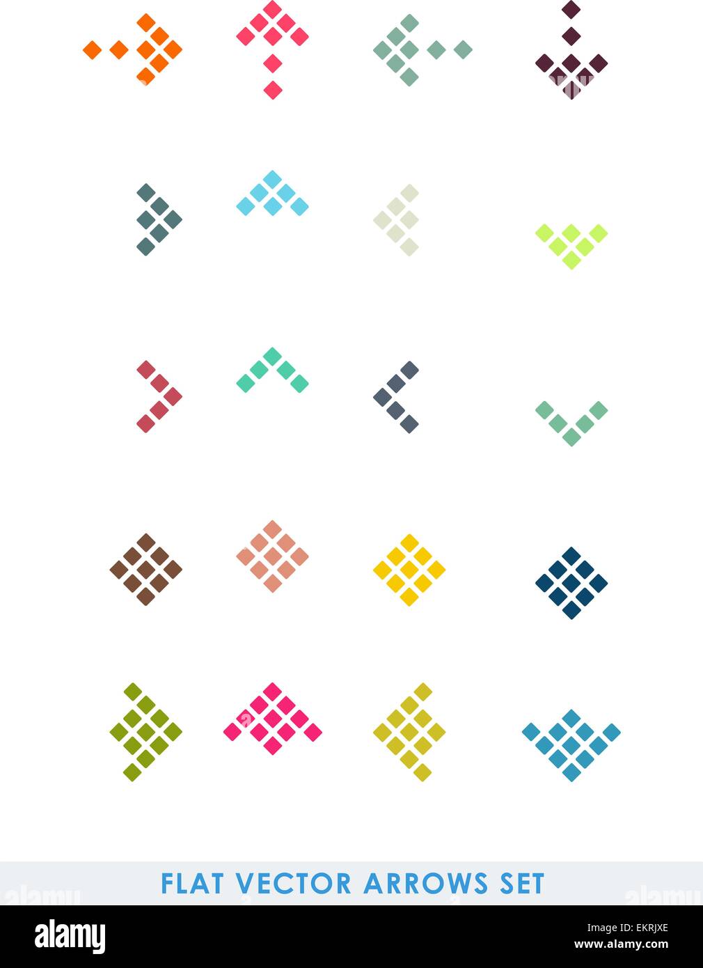 Flat color vector arrows set Stock Vector Image & Art - Alamy