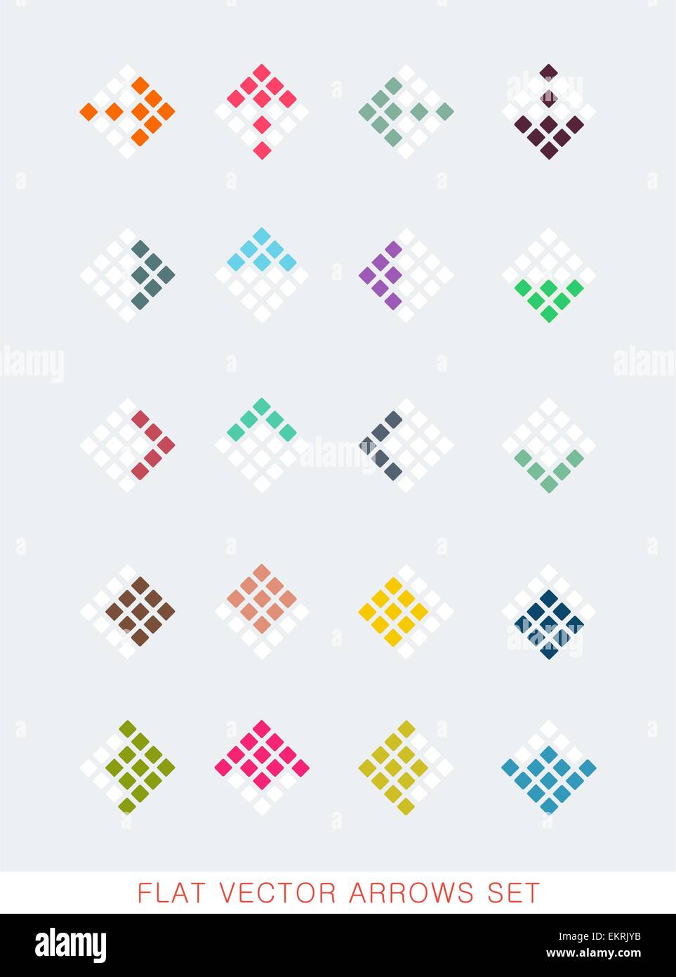 Flat color vector arrows set Stock Vector Image & Art - Alamy