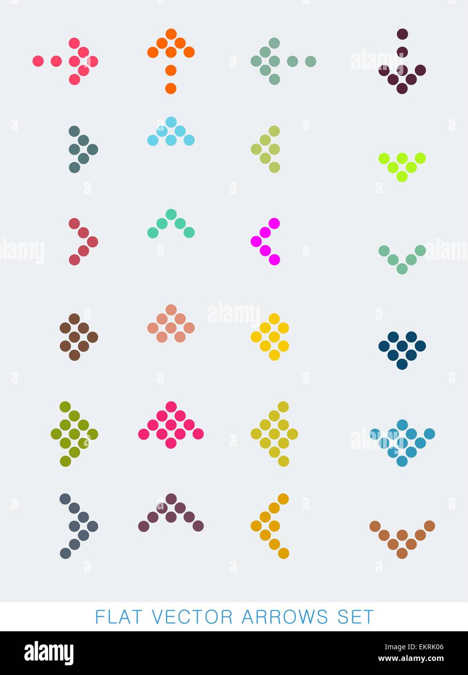 Flat color vector arrows set Stock Vector Image & Art - Alamy