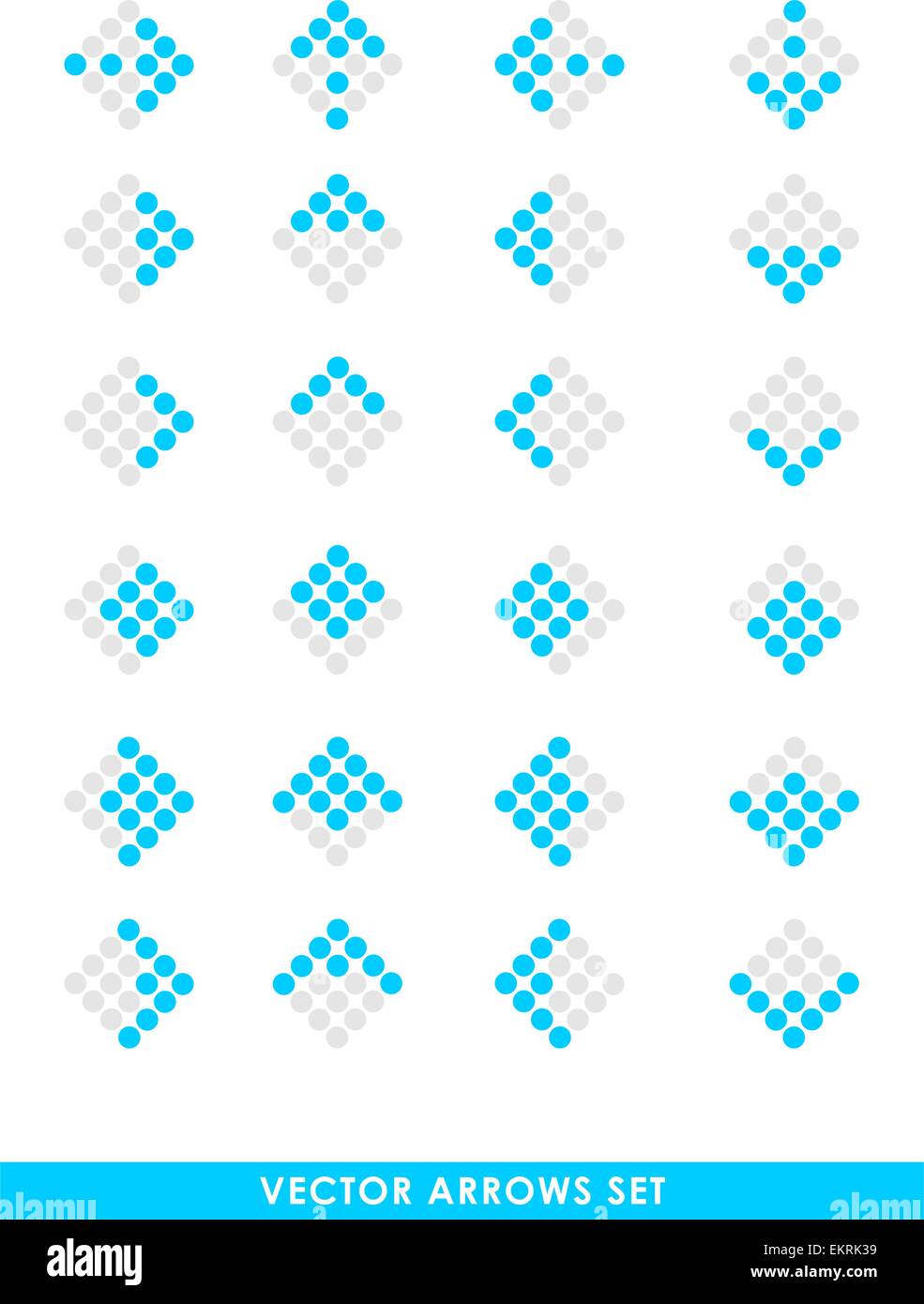 Blue vector set of arrows Stock Vector Image & Art - Alamy