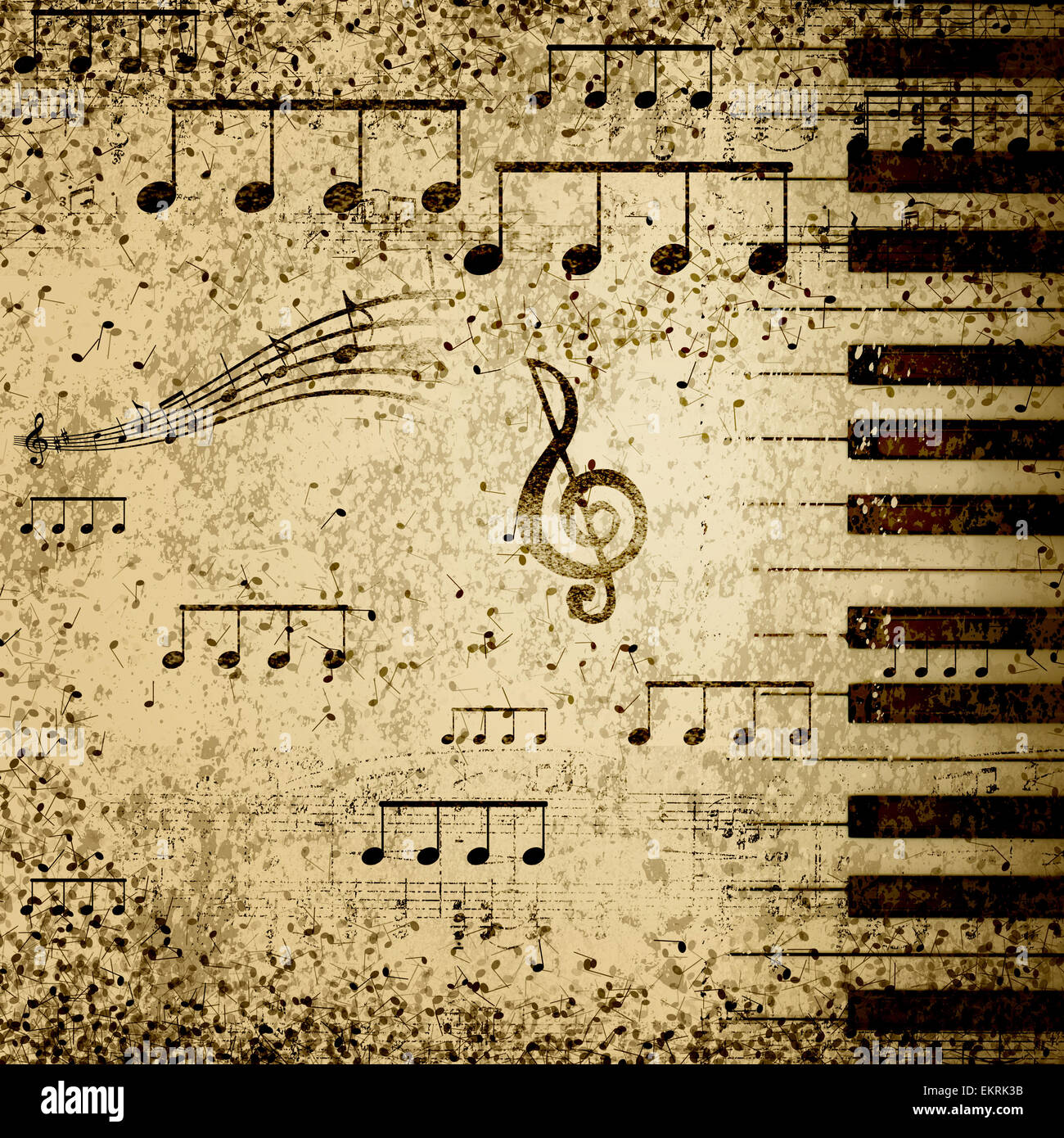 Music notes background Stock Photo - Alamy