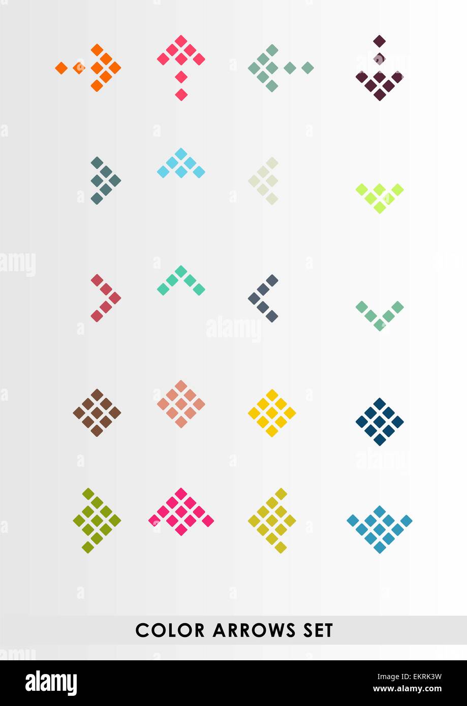 Flat color vector arrows set Stock Vector Image & Art - Alamy