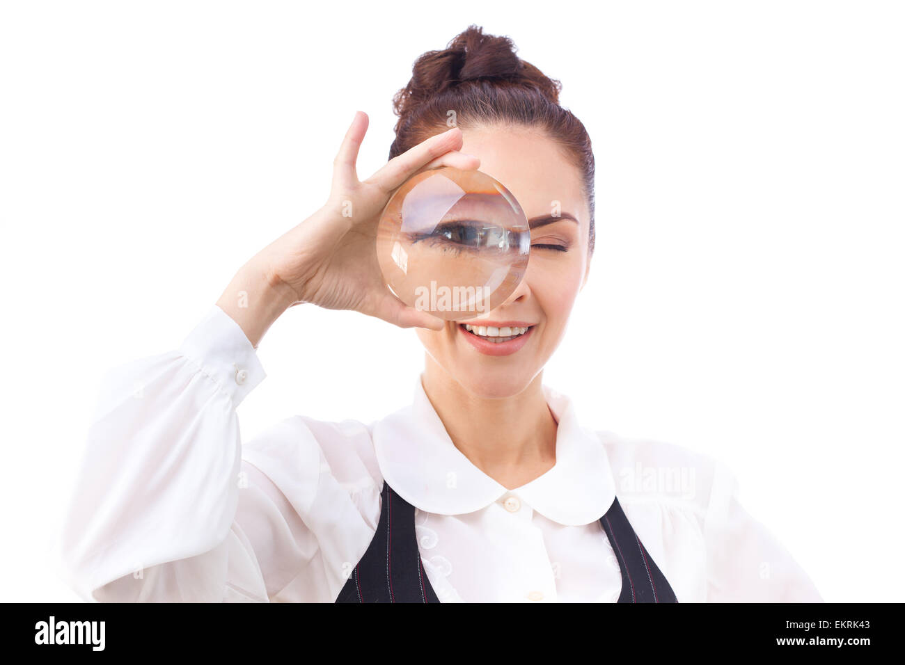 Examine Closely. All isolated on white background Stock Photo - Alamy