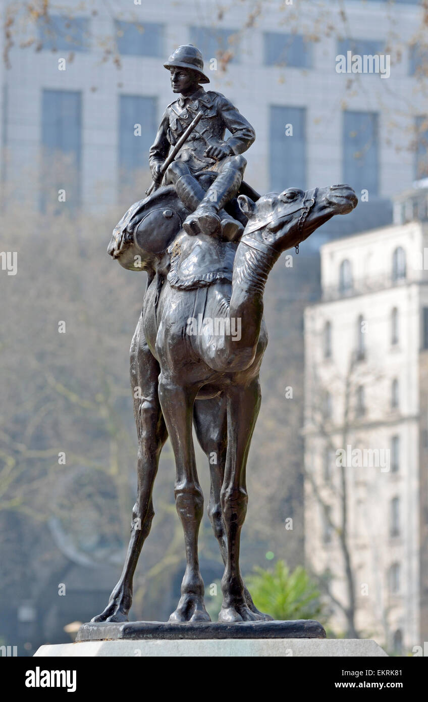 London, England, UK. 'Imperial Camel Corps' - bronze statue (1921) by ...