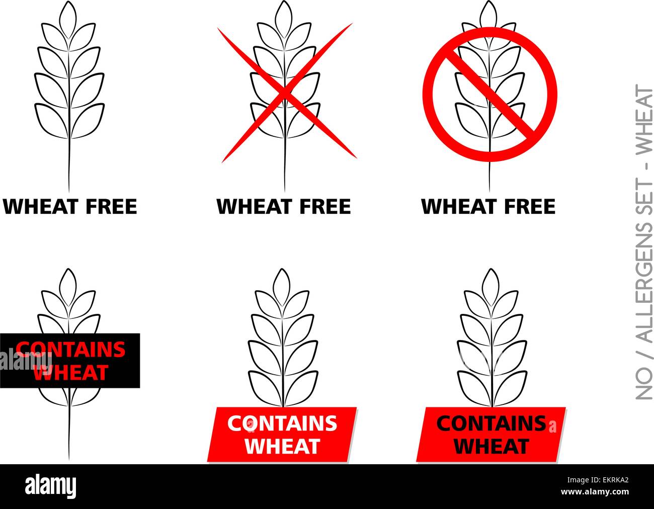 Food allergy warning sign Stock Vector Images - Alamy