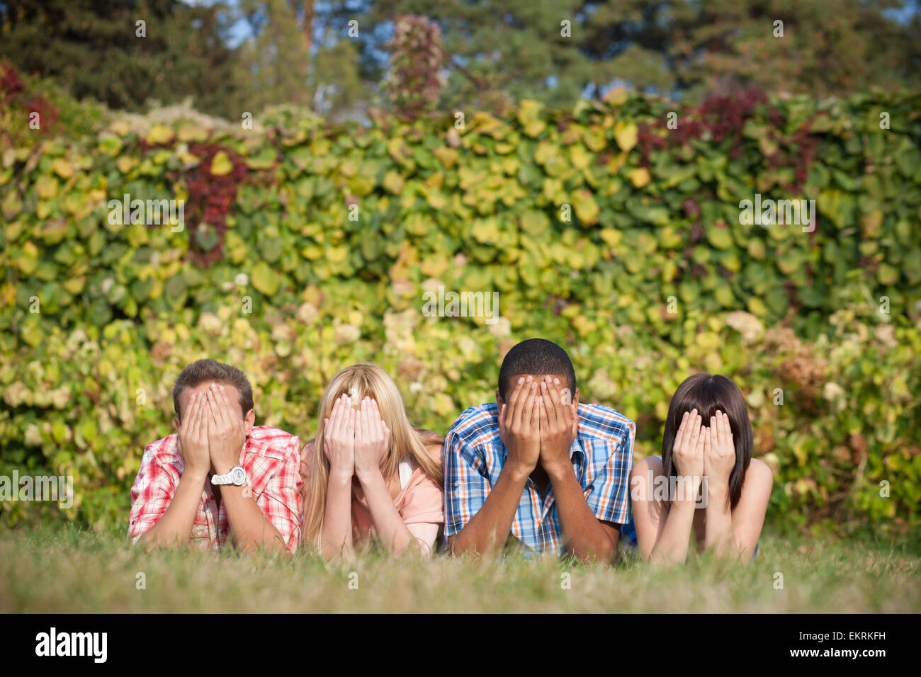 Young happy people outdoor Stock Photo - Alamy