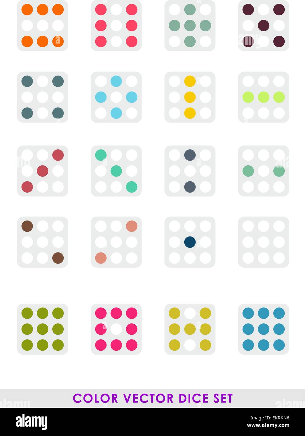 Color vector dice set Stock Vector Image & Art - Alamy