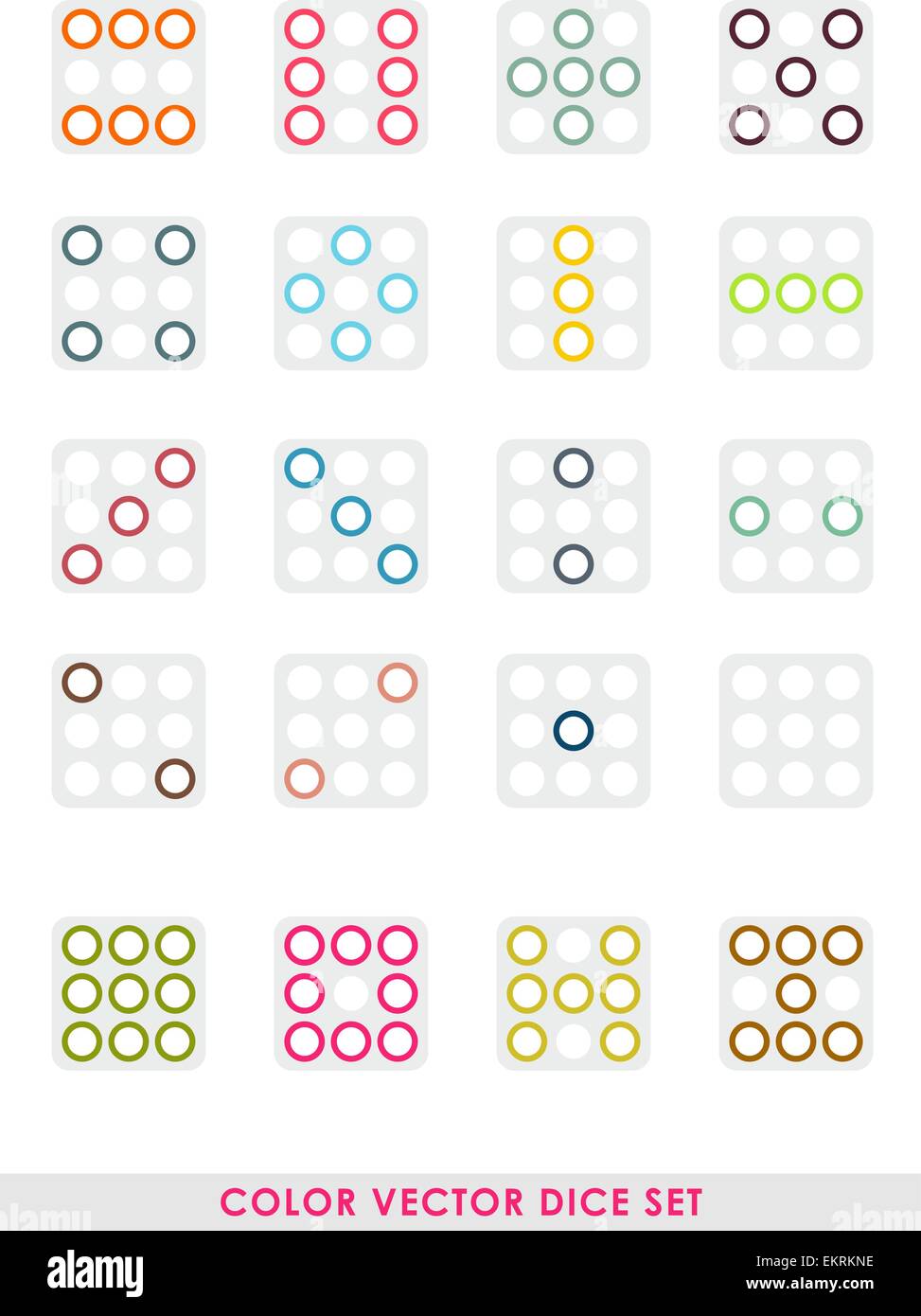 Color vector dice set Stock Vector Image & Art - Alamy
