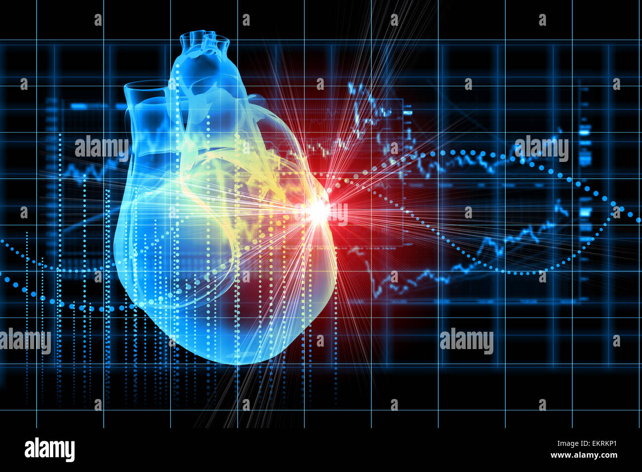 Human heart beats Stock Photo - Alamy