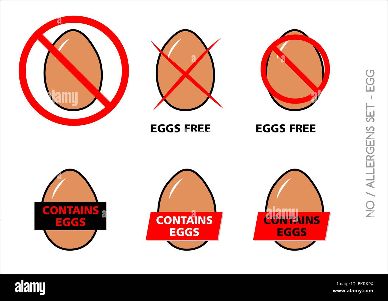 Vector Egg Free Symbols on white background Stock Vector Image & Art ...