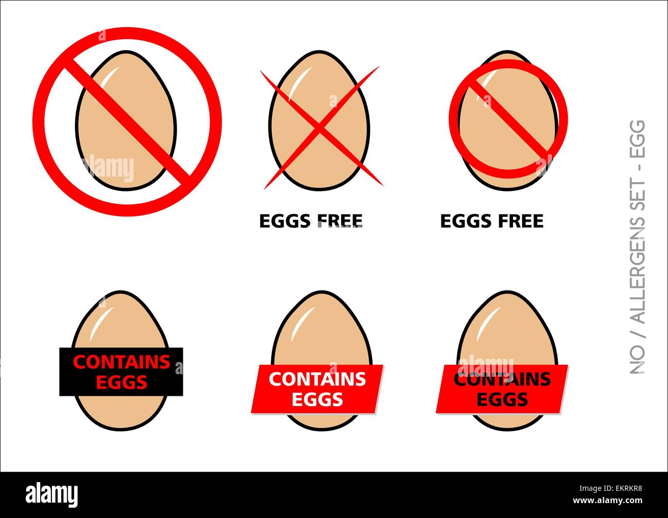 Vector Egg Free Symbols on white background Stock Vector Image & Art ...