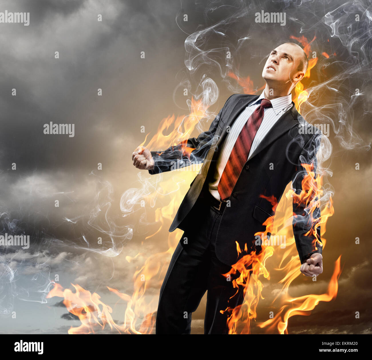 Businessman in anger Stock Photo - Alamy