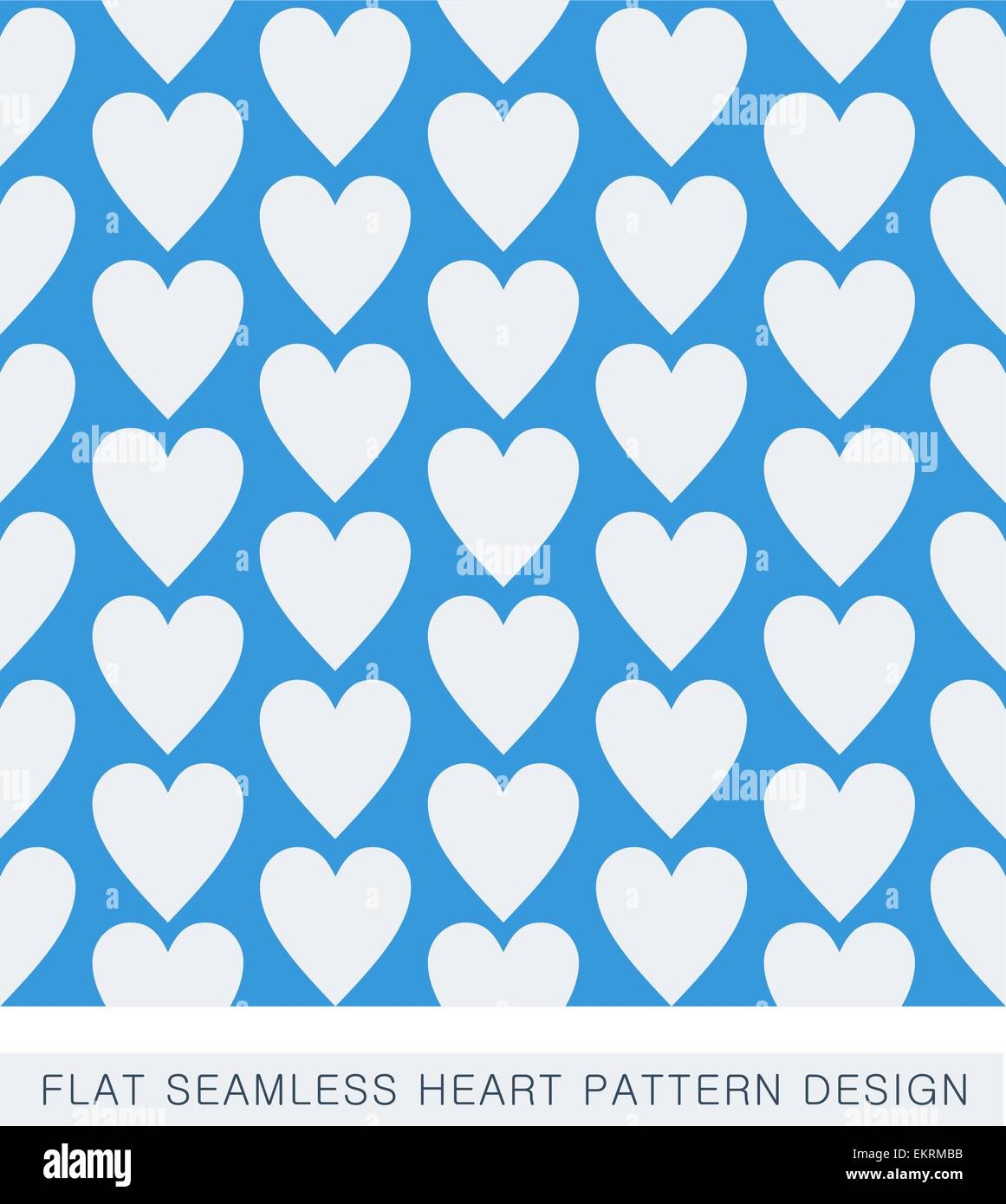 Blue flat seamless heart pattern design Stock Vector Image & Art - Alamy