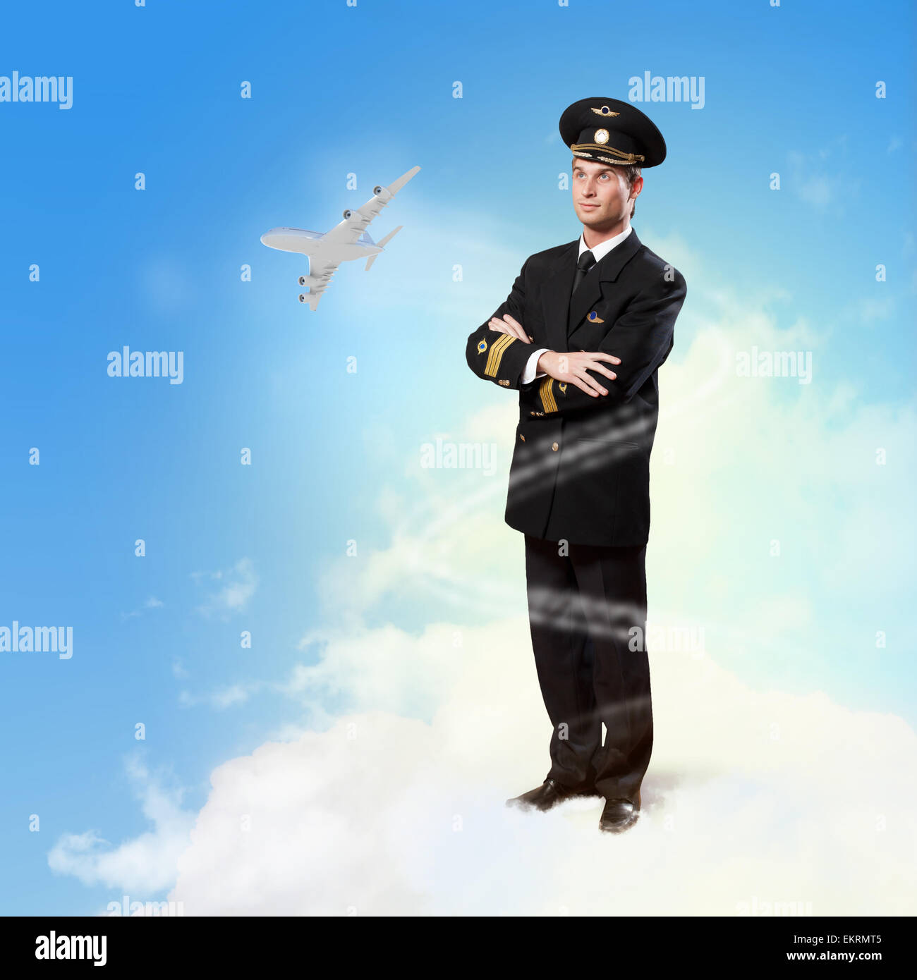 Image of male pilot Stock Photo - Alamy