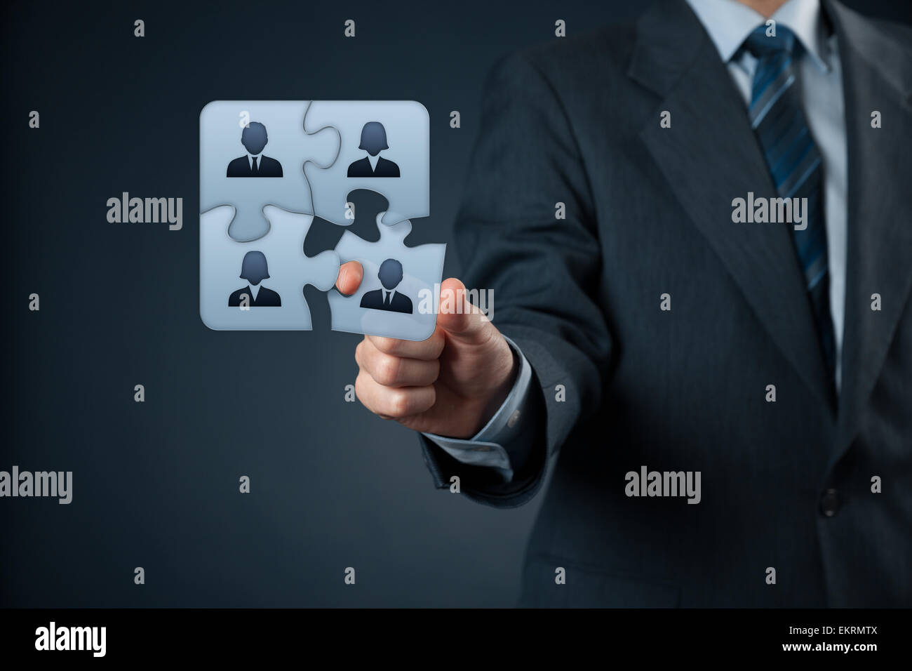 Assemble a team concept. Business team, human resources cooperation ...