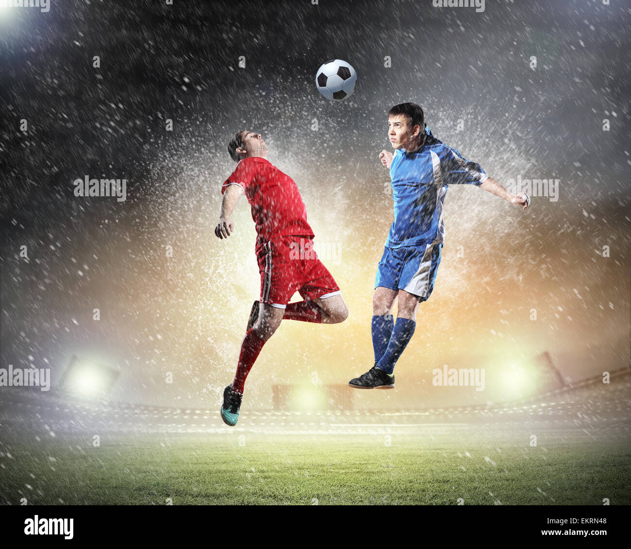 Two football player Stock Photo - Alamy