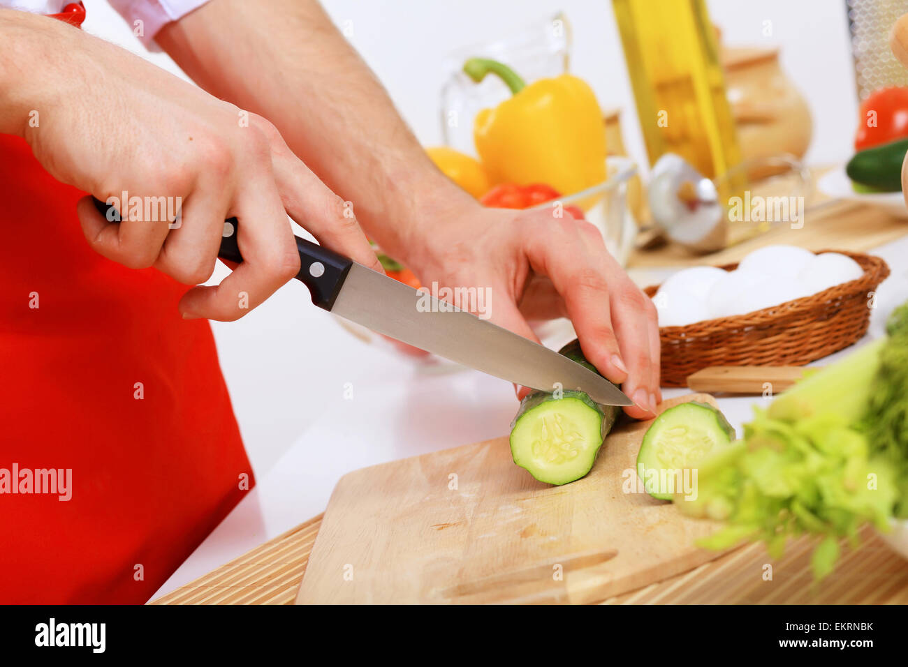 Fresh cut vegetables Stock Photo - Alamy